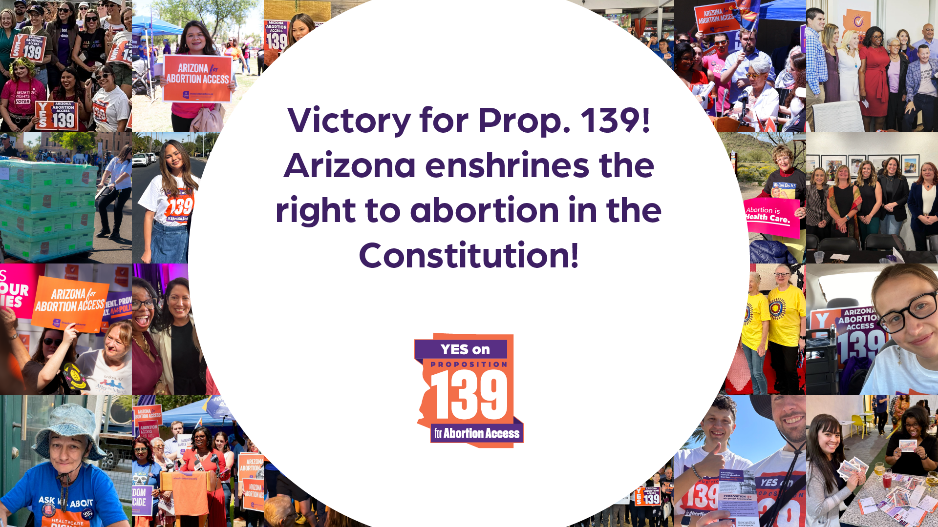 Vote YES on Prop 139 | Donate | Volunteer | Arizona Abortion Access for All